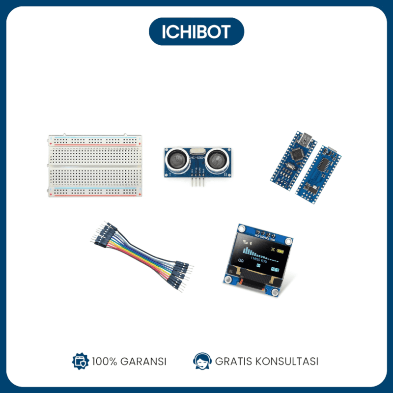 Kit Module Penggaris Digital Sensor Ultrasonic HC SR04 Arduino Nano Modul Digital Ruller ...