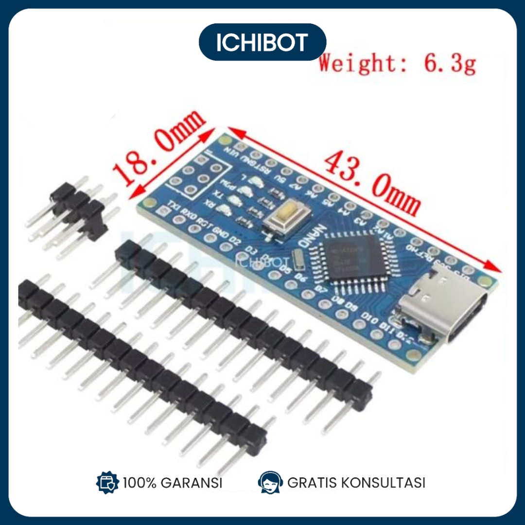 Nano 329P Atmega Arduino Nano Type C 5v CH340G ATMEGA328P Board ...