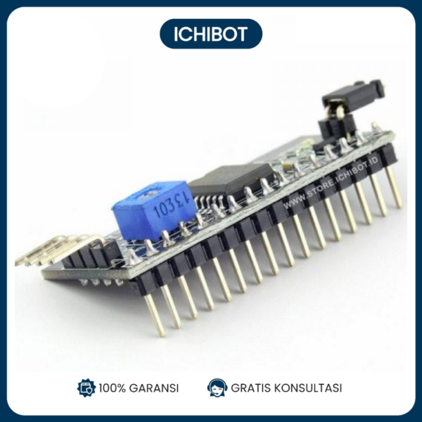 Modul I2C LCD 16x2 Interface Serial Converter Adapter 2.54mm - Ichibot ...