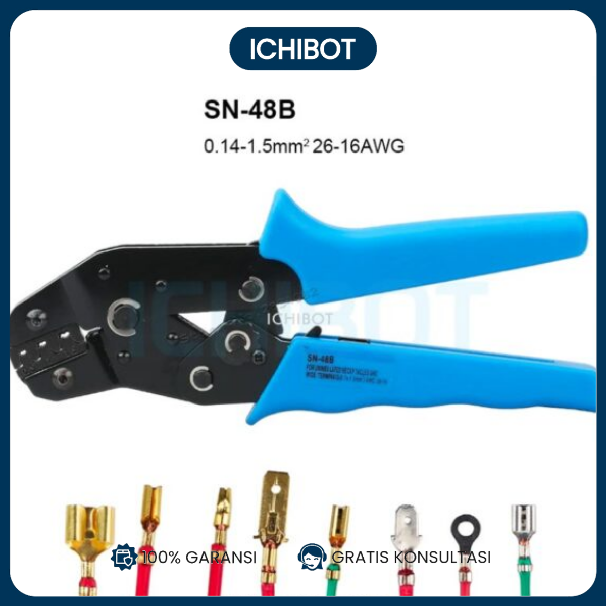 SN-48B Tang Crimping Krimping 0.14-1.5mm xh2.54 Terminal AWG 26-16 - Ichibot Store